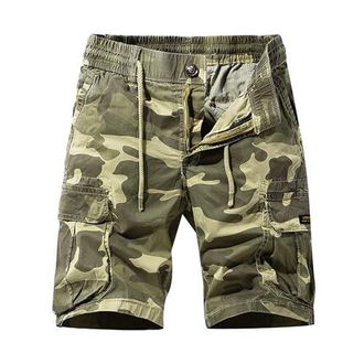 Generic Short court pour homme - Short d&eacute;contract&eacute; en jean avec poches - Grande taille, kaki, 38