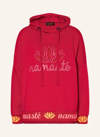 Miss Goodlife Miss Goodlife Hoodie Mit Schmucksteinen rot