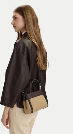 Calvin Klein Handtasche Ck Canvas Mini Tote Crossbody LV04F3504G Braun