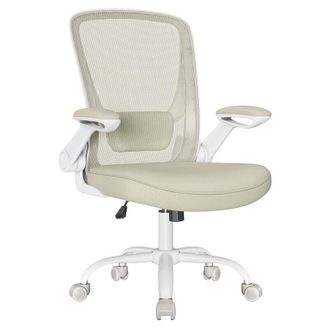 Songmics Songmics - Chaise Bureau Ergonomique, Tissu en Maille, Support Lombaire, M&eacute;canisme &agrave; Bascule, Assise Large de 53 cm, Accoudoirs Rabattables, pour