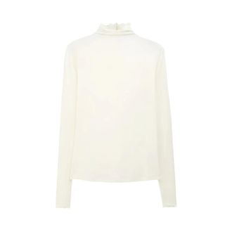 Filippa K Sheer Wool Mock Top - - Knitwear - Damen - Wei&szlig; - M