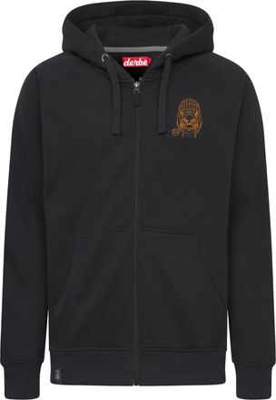 Derbe Sweatjacke Walross Herren Schwarz Zip Hoodie GOTS L