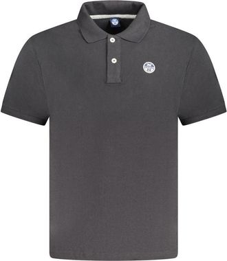 North Sails Schwarzes Baumwoll-Herren-Polo-Shirt