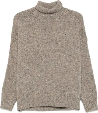 Christian Wijnants Femme, Pulls, Brun, Taille: 38 FR Col roul&eacute;s