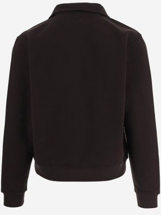 Burberry Half-Zip Cotton Sweater - Brown