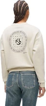 Karl Lagerfeld Femme Sweat À Logo Bandana Coupe Régulière, Beige, M