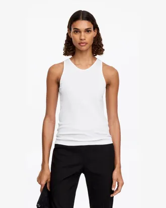 Arket Geripptes Tanktop -Wei&szlig;