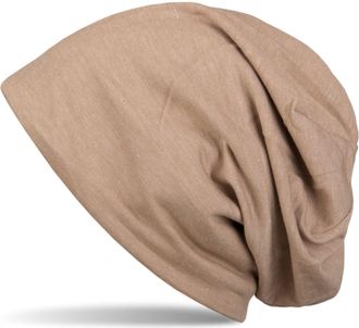 styleBREAKER Unisex Beanie M&uuml;tze Einfarbige mit Thermo-Fleece Futter, warme Winter M&uuml;tze gef&uuml;ttert 04024008, Farbe:Hellbraun