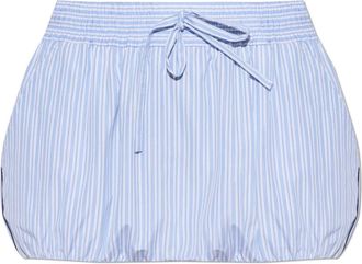 Dolce & Gabbana Femme, Shorts, Bleu, Taille: 40 FR Short ray&eacute; en popeline