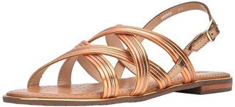 Geox Womens D Sozy Plus G Open Toe Sandals, Lt Bronze Orange, 40 EU