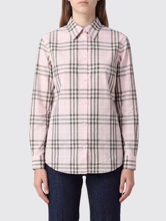 Burberry Chemise en coton &agrave; manches longues avec motif &agrave; carreaux iconique