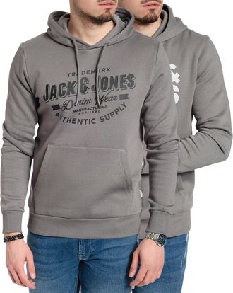 Jack & Jones Male Kapuzenpullover Logo Kapuzenpullover (Doppelpack Hood 14 (Corv SED. JJ/840 SED, XXL))