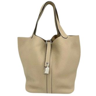 Herm&egrave;s Sac seau vintage Pre-owned - Femme - Pre-owned - Beige - Taille: ONE Size