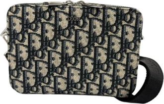 Dior Sac bandouli&egrave;re Oblique en toile Pre-owned - Homme - Pre-owned - Bleu - Taille: ONE Size