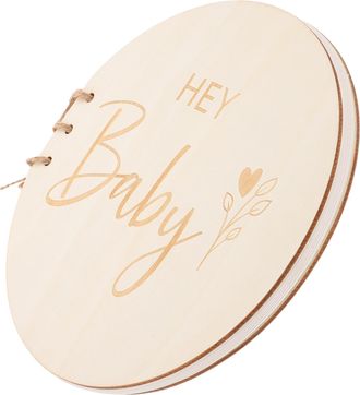 PartyKindom Holz Erinnerungsbuch Für Babyparty Rustikales Erinnerungsbuch Willkommensschild Zur Schwangerschaft Anmeldebuch Aus Holz Für Jungen Oder Mädchen Anden