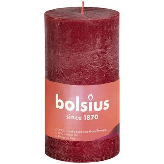 Bolsius Bolsius Rustikale Blockkerze 100/50 Rot