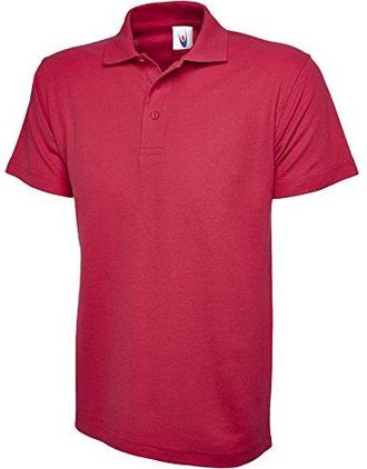 Uneek clothing Rugged & Tough - Polo - Homme - Rose - Rose fluo - moyen