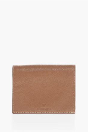 IL BISONTE Textured Leather Wallet with Zip size Unica