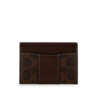 Coach Porte cartes en toile monogramme