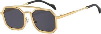 Generic Lunettes De Soleil Conduite En M&eacute;tal For Hommes Et Femmes, Sport Vacances Plein Air(Gold)