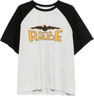 Rhude T-shirt Raglan 4x4 Spirit - Homme - Tops - Gris - Taille: L