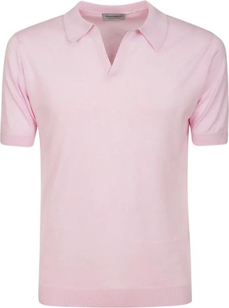 John Smedley t-shirt à col v - Rose