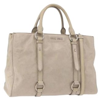 Miu Miu Sac &agrave; main Pre-owned - Femme - Pre-owned - Beige - Taille: ONE Size