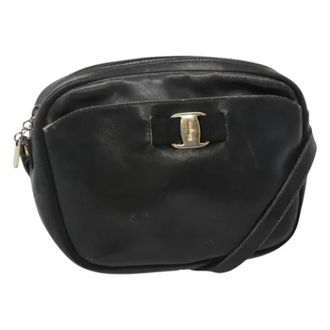 Ferragamo Sac bandouli&egrave;re en cuir Pre-owned - Femme - Pre-owned - Noir - Taille: ONE Size