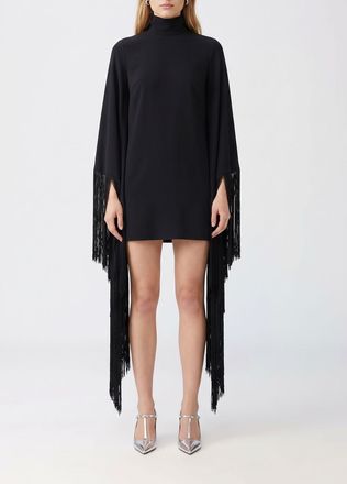 Taller Marmo Mini-robe asym&eacute;trique &agrave; col montant avec d&eacute;tails de franges