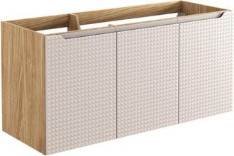 AC-Déco Meuble sous-vasque à portes 120 cm - H 57 x L 120 x P 46 cm - Splendor Beige - Livraison gratuite