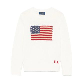 Ralph Lauren Herren, Strickwaren, Wei&szlig;, SGr&ouml;&szlig;e