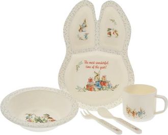 Enesco Beatrix Potter Peter Christmas Dinner Set