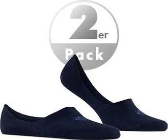 Burlington Herren Füßlinge blau Baumwolle unifarben