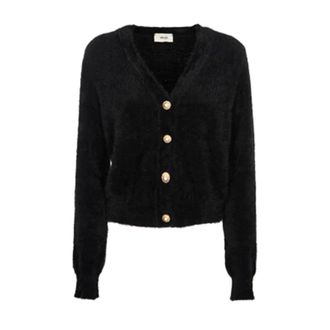 Akep Cardigans - - Knitwear - Damen - Schwarzk - XL