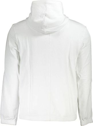 Calvin Klein Logo-Embroidered Cotton-Blend Hoodie - White