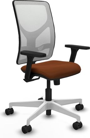 Piqueras y Crespo B&uuml;rostuhl mit 3D-Armlehnen, h&ouml;henverstellbare Lendenwirbelst&uuml;tze, ausgestattet mit 3 Positionen und Schneideschaum, mit Rollen von 65 mm, Nylon, Wei&szlig;/