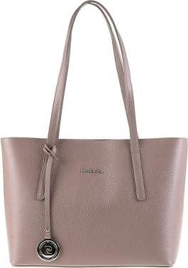 Pierre Cardin Sac &agrave; bandouli&egrave;re pour femme en cuir v&eacute;ritable Made in Italy 38 x 25,5 x 12,5 cm 1872, taupe, Taille unique