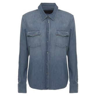 Dondup Damen, Blusen & Hemden, Blau, LGr&ouml;&szlig;e