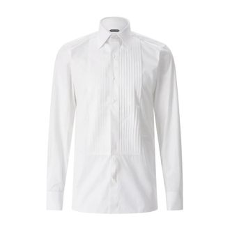 Tom Ford Schmal geschnittenes Baumwoll-Hemd f&uuml;r den Abend - - Shirts - Herren - Wei&szlig; - 3XL