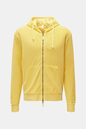 04651/ Herren - Frottee-Sweatjacke Terry Zip gelb