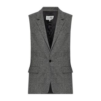 Maison Margiela Smokingweste mit einzelner R&uuml;ckenschlitz - - Suits - Damen - Grau - XS