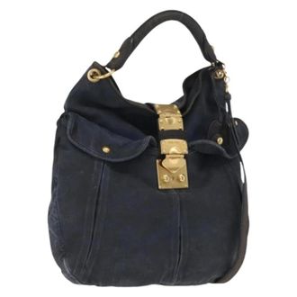 Miu Miu Sac bandouli&egrave;re en toile Pre-owned - Femme - Pre-owned - Bleu - Taille: ONE Size