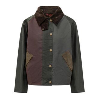 Barbour Kurze Patchwork-Jacke - - Jackets - Damen - Gr&uuml;n - S