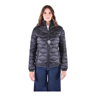 Blauer Steppjacke mit Wellensteppung - - Jackets - Damen - Schwarzk - XS