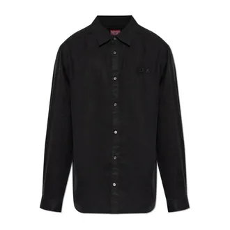 Diesel Homme, Chemises, Noir, Taille: XS S-Simply-Wrd-Hpag Shirt