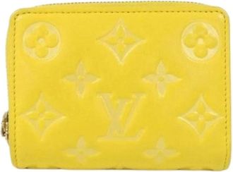Louis Vuitton unisex, Pre-owned, Jaune, Taille: ONE Size Portefeuille Bi-fold Pre-owned