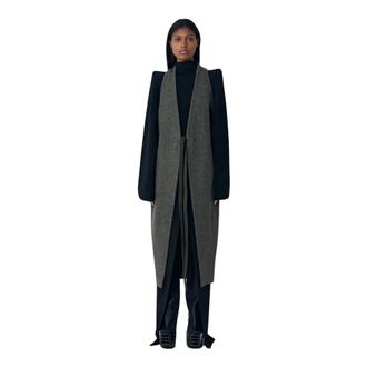 Rick Owens Femme, Vestes, Gris, Taille: 36 FR Wool Draped Waistcoat