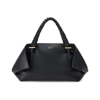 Ferragamo Femme, Sacs, Noir, Taille: ONE Size Sac bandoulière en cuir noir avec fermeture éclair supérieure