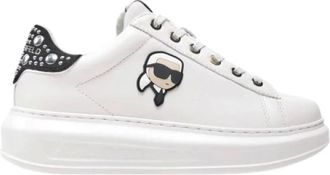 Karl Lagerfeld Femme, Chaussures, Blanc, Taille: 38 EU Kapri NFT Mirror Studs Lo