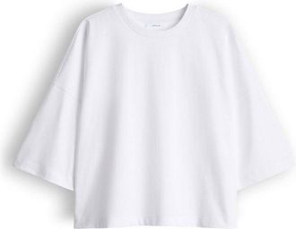 OPUS T-Shirt Boxy T-Shirt aus reinem Baumwolljersey Oversized Passform, Seitenschlitze f&uuml;r l&auml;ssigen Look